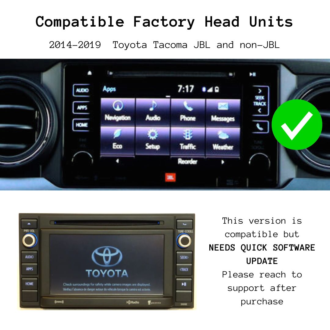 Toyota Tacoma Head Unit Decoder CarPlay/AndroidAuto (2014-2019 ...