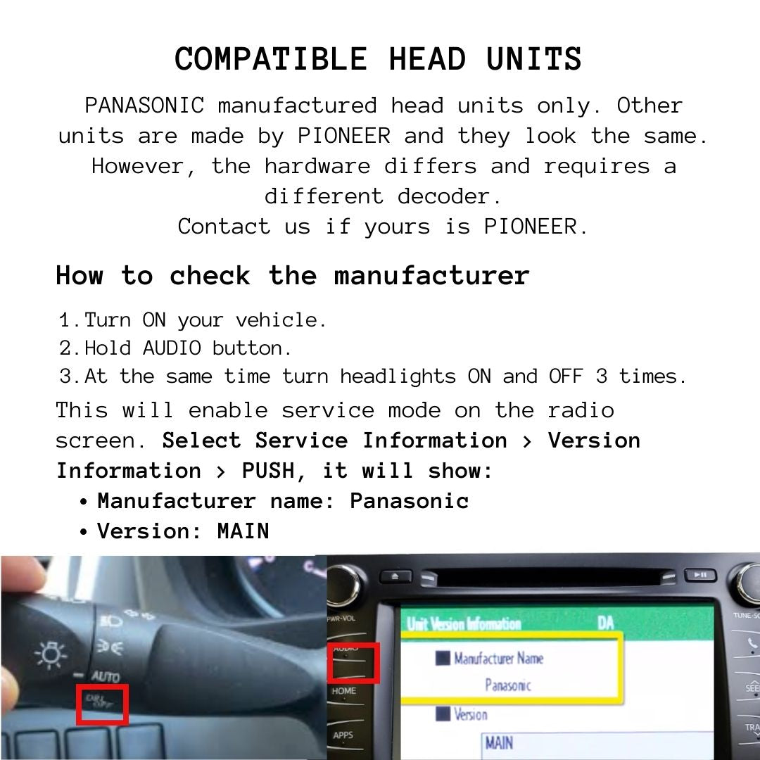 Toyota Highlander Head Unit Decoder CarPlay/AndroidAuto (2014-2019 ...